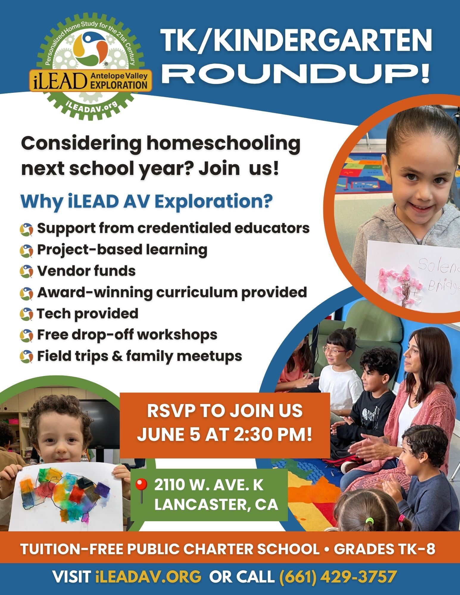 iLEAD AV Exploration TK/Kindergarten Roundup: June 5 - iLEAD Antelope Valley